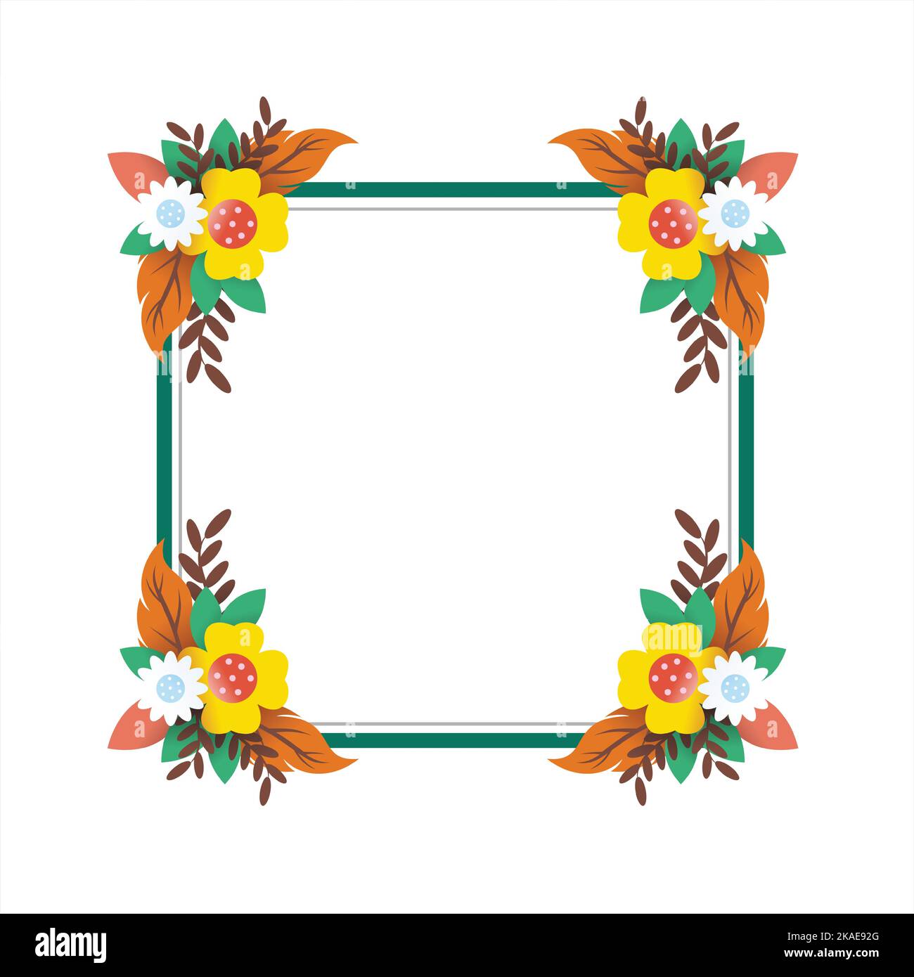 Beautiful vector flower and plant designs for wall pictures or book ...
