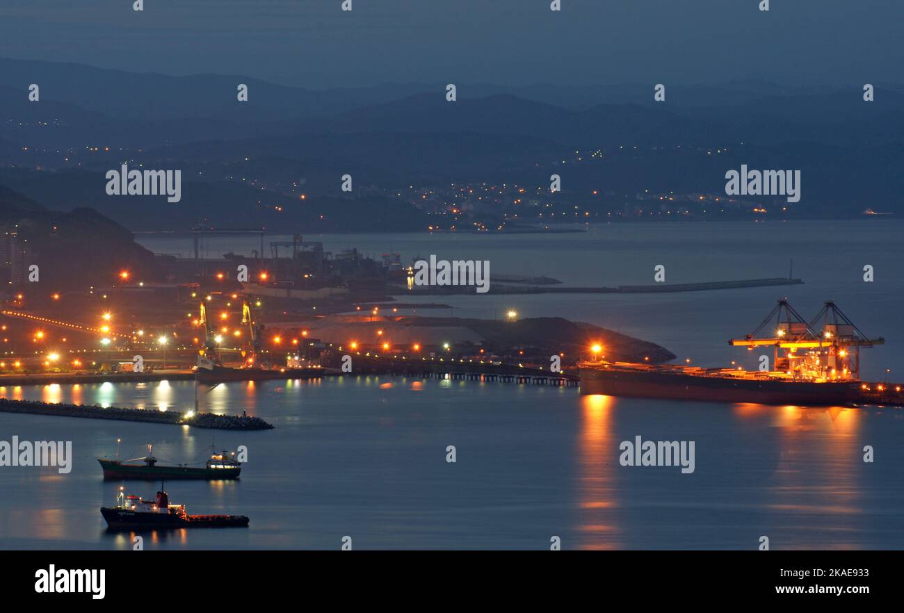 Eregli Town of Zonguldak, Turkey, is an important port city for the ...