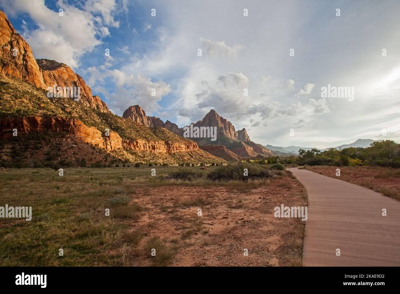 Zion landscape along the Pa'rus trail in Zion National Park 2696 Stock ...