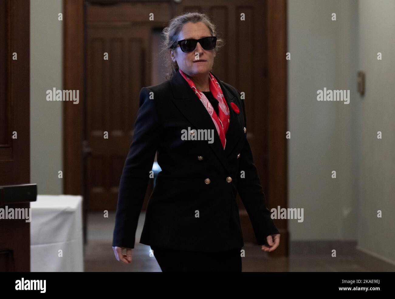 Deputy Prime Minister and Finance Minister Chrystia Freeland leaves ...