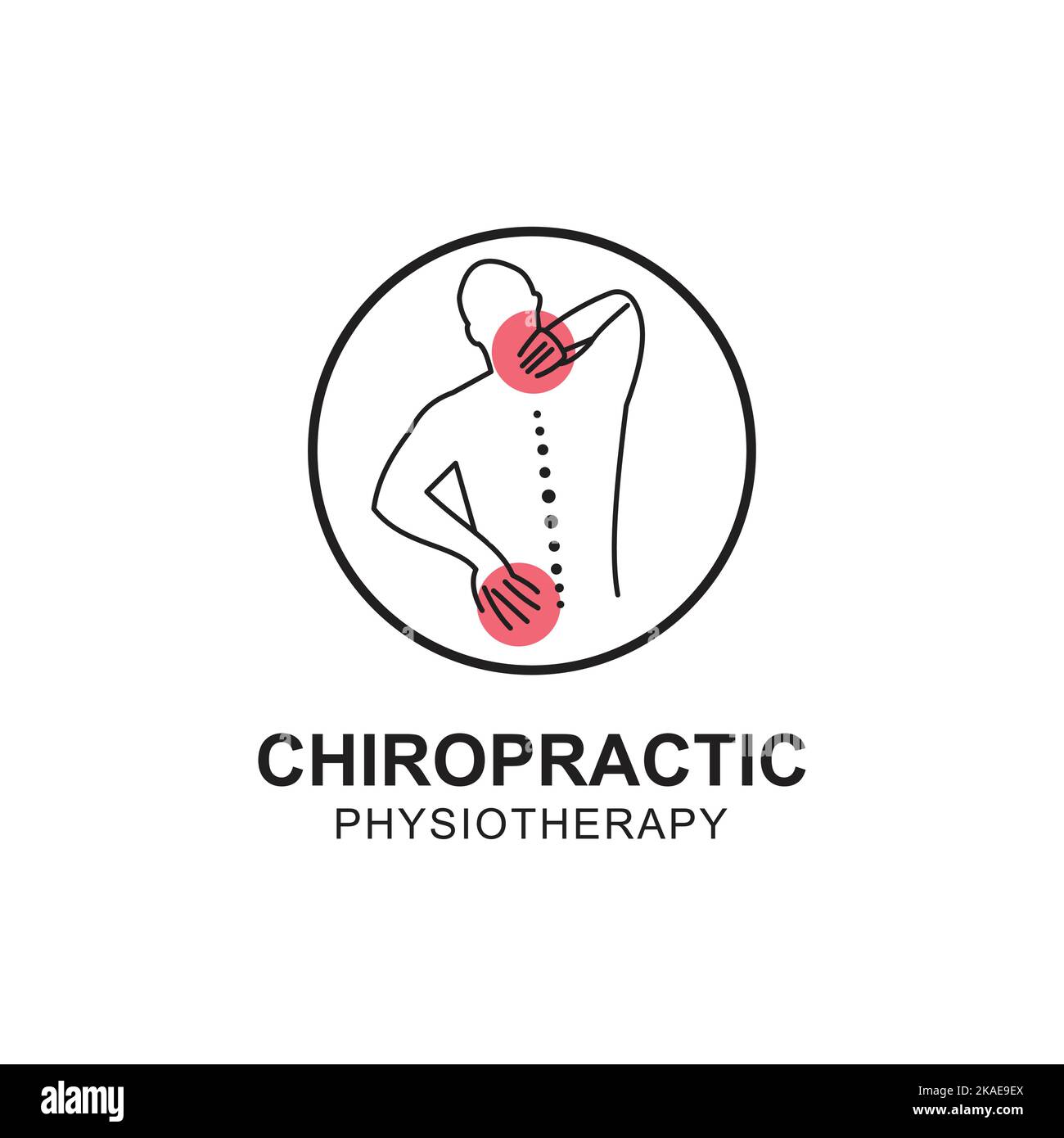 A vector illustration of a chiropractic physiotherapy logo isolated on ...