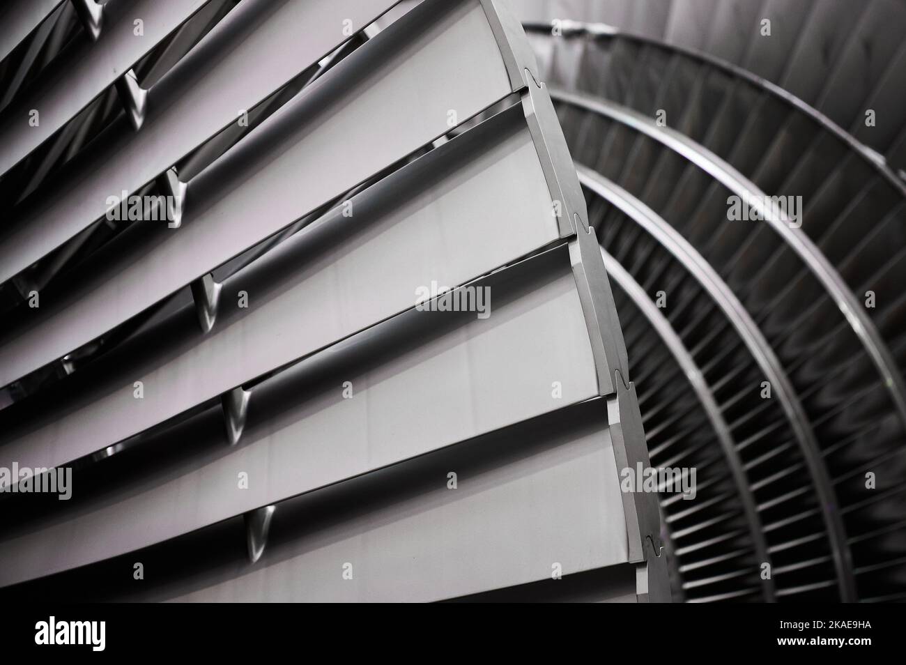 Rotor with blades of powerful steam turbine in workshop Stock Photo - Alamy