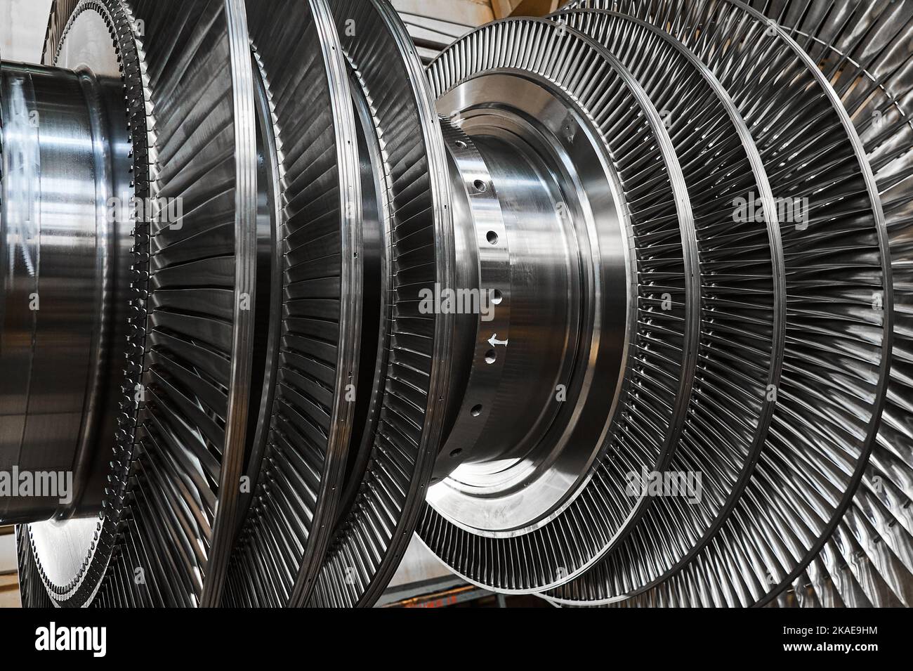 New rotor of powerful steam turbine in plant workshop Stock Photo - Alamy