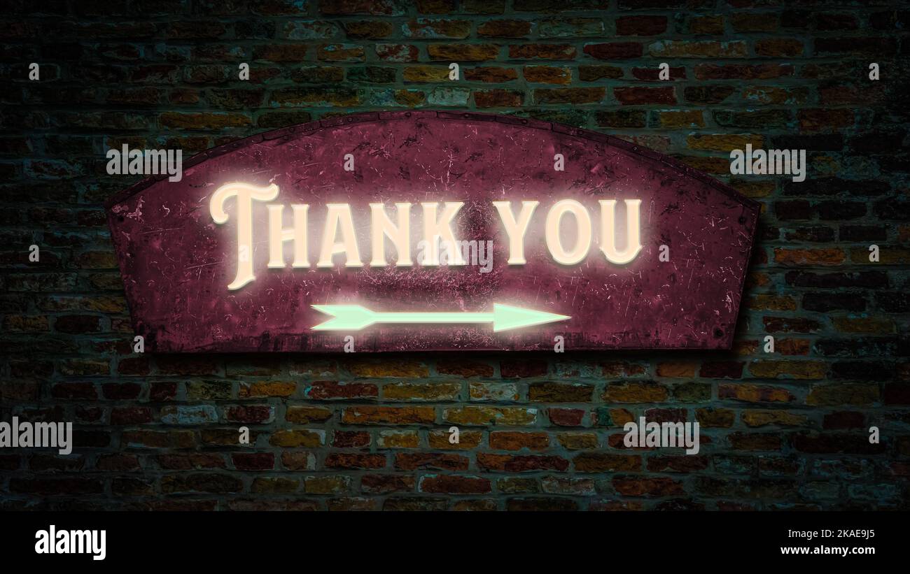 Street Sign the Direction Way to Thank You Stock Photo - Alamy