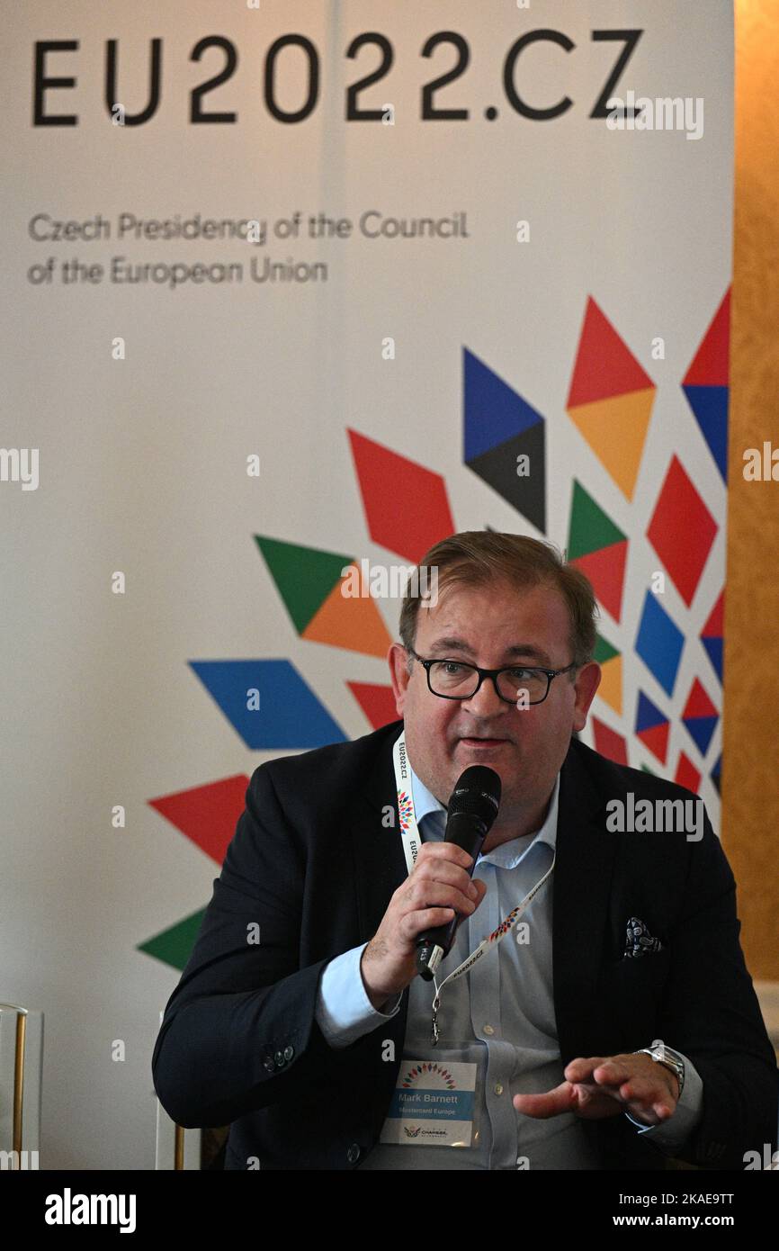 Prague, Czech Republic. 02nd Nov, 2022. Mark Barnett of Mastercard ...