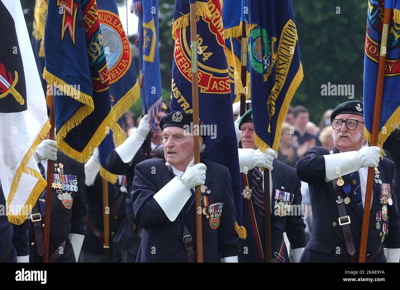 D.DAY VETERANS PARADE IN FRONT OF PRINCE CHARLES AT PORTSMOUTH'S D.DAY PARADE. PIC MIKE WALKER ...