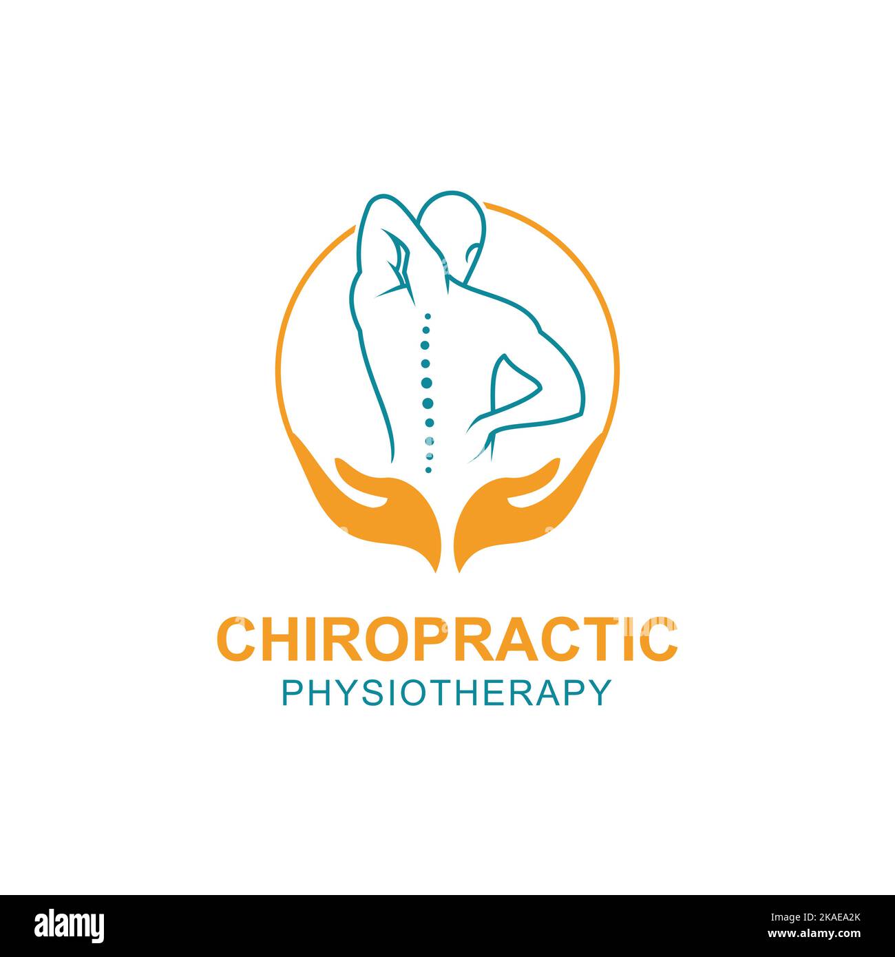 A vector illustration of a chiropractic physiotherapy logo isolated on ...