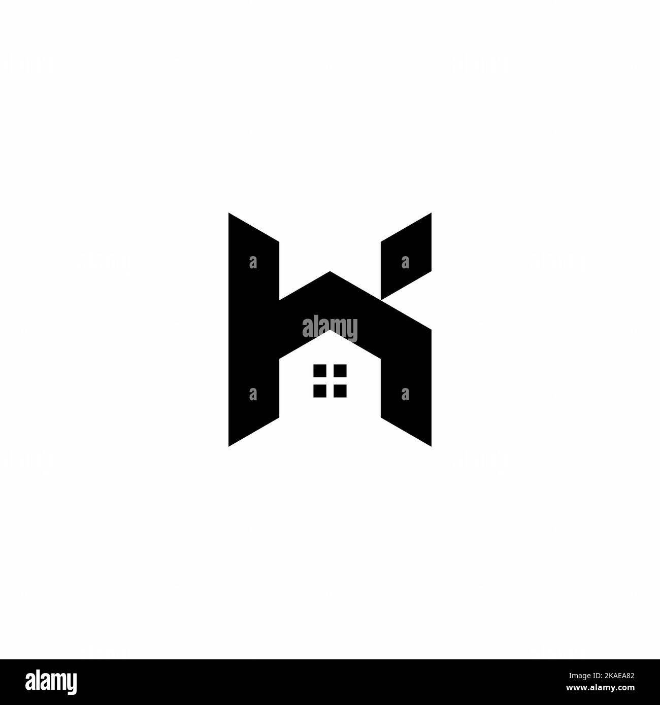 Letter h house logo Black and White Stock Photos & Images - Alamy