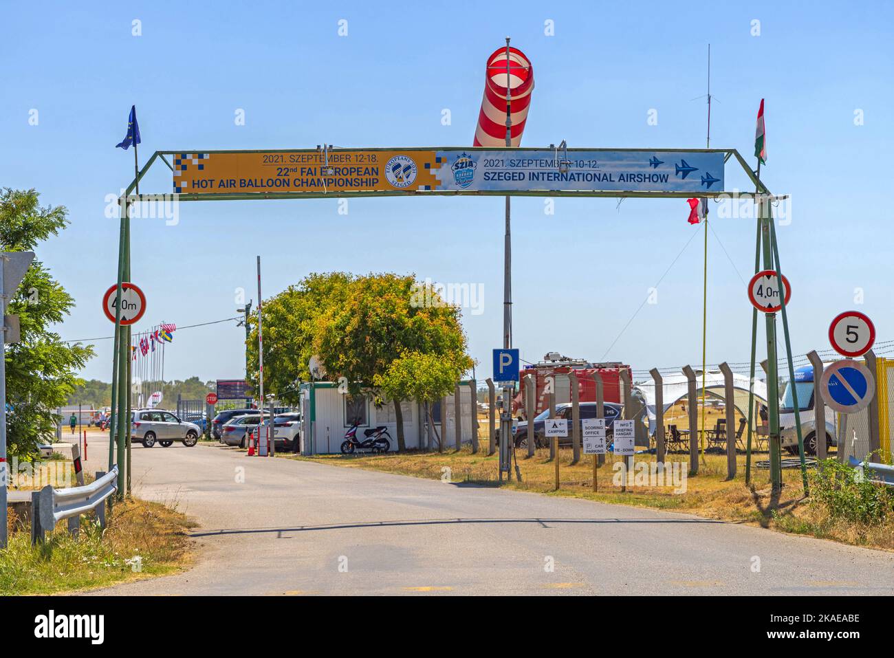 Szeged, Hungary - August 01, 2022: Entrance Gate to Sports Airport Hot ...
