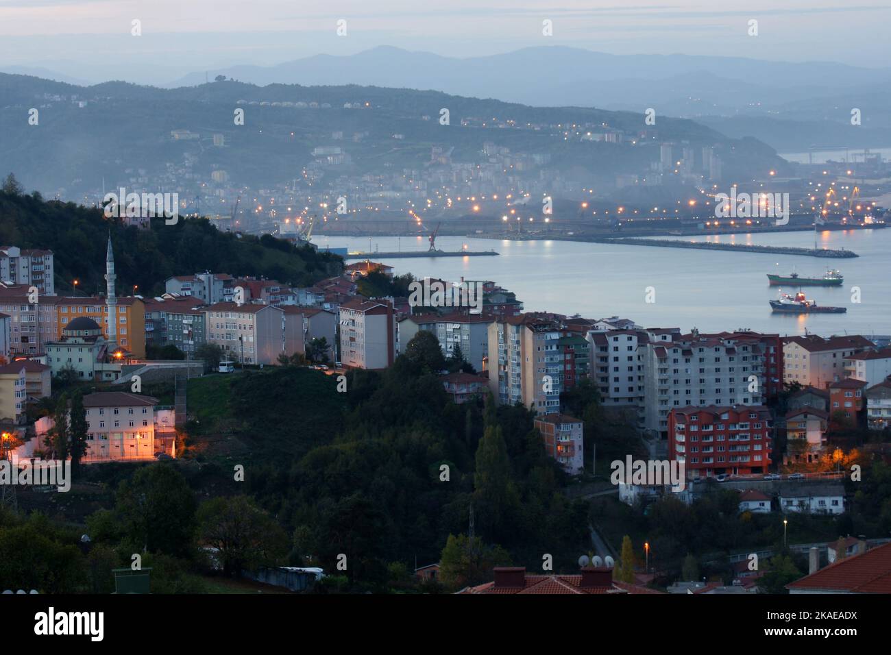 Eregli Town of Zonguldak, Turkey, is an important port city for the ...