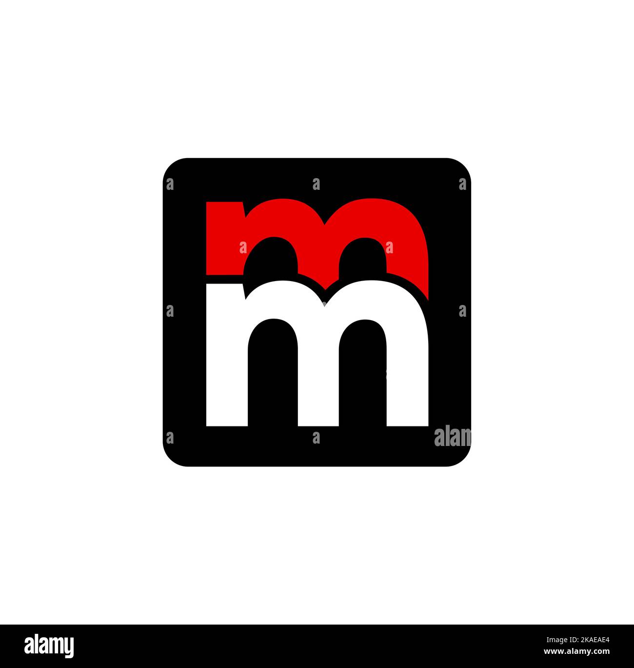 A vector design for a logo with "mm" initial on a white background ...