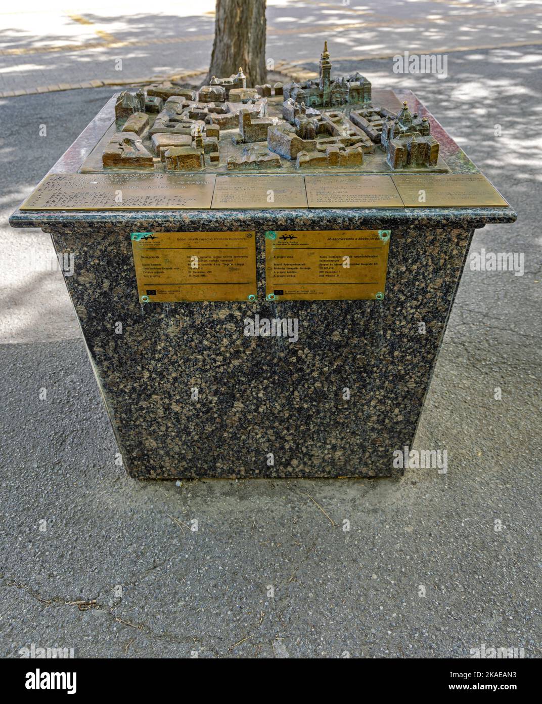 Subotica, Serbia - August 01, 2022: Bronze Figurine 3d Relief Map of ...