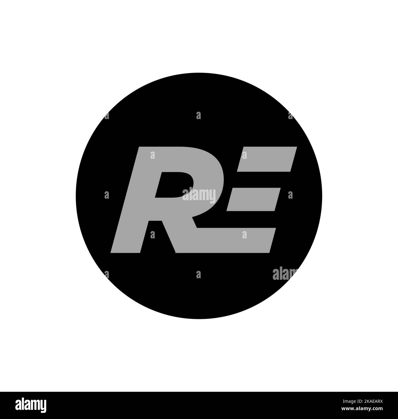 A vector illustration of an "RE" company brand logo Stock Vector Image ...
