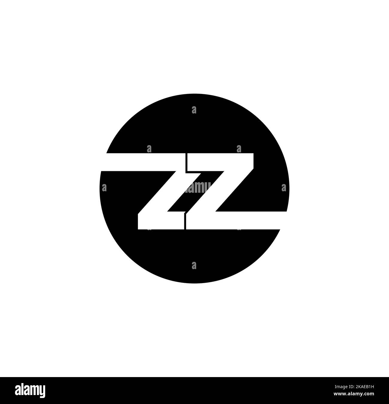 A vector design of ZZ monogram icon on white background Stock Vector ...