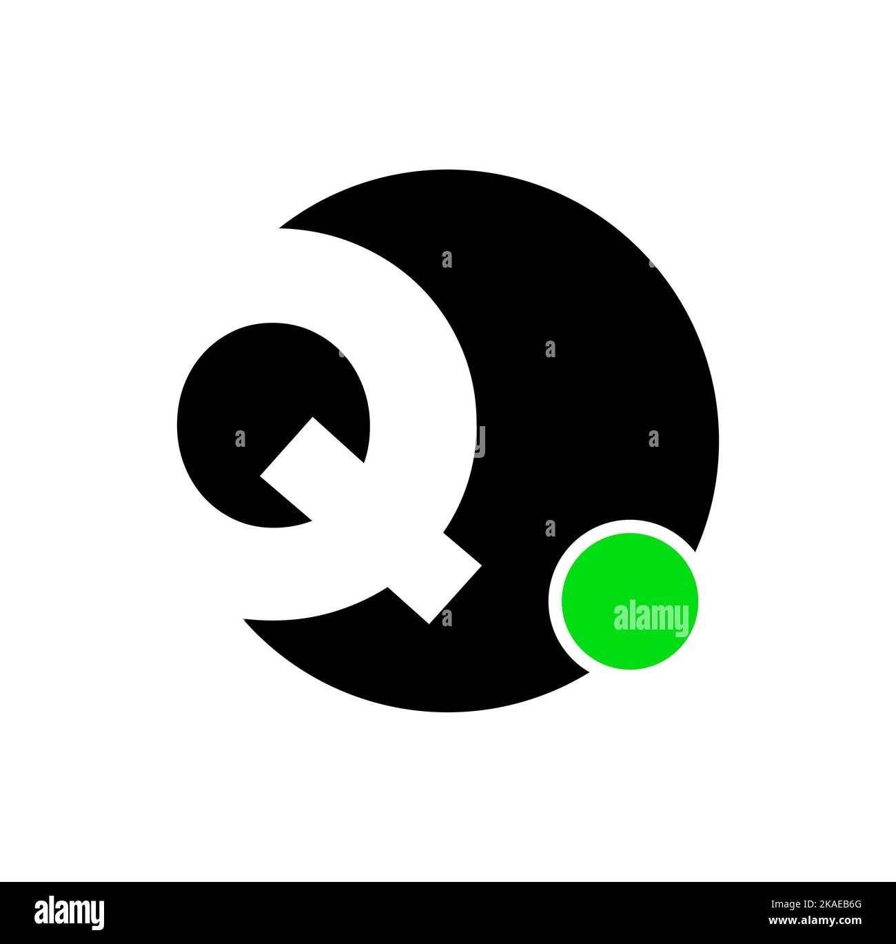 A vector design of Q letter monogram icon on white background Stock ...