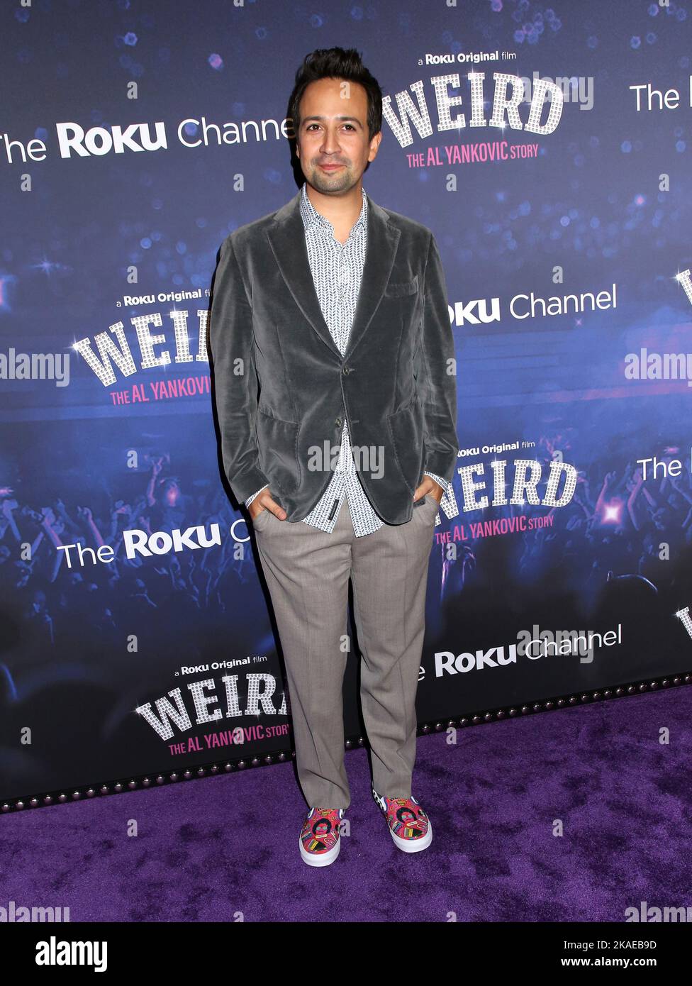 Lin-Manuel Miranda attending 'Weird: The Al Yankovic Story' New York ...