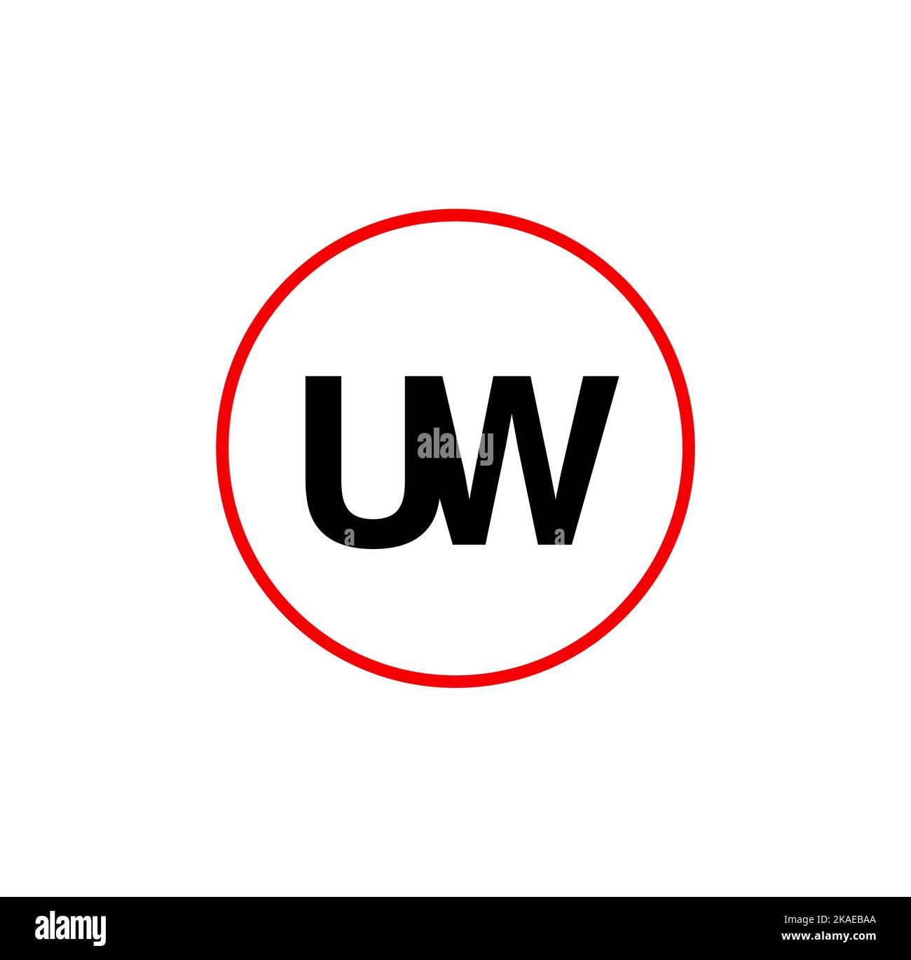 A vector design of UW monogram icon on white background Stock Vector ...