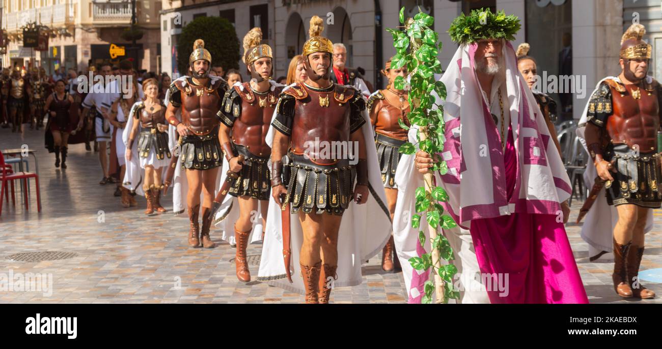 CARTAGENA, SPAIN - 23 SEPTEMBER 2022 Carthaginians and Romans historic ...