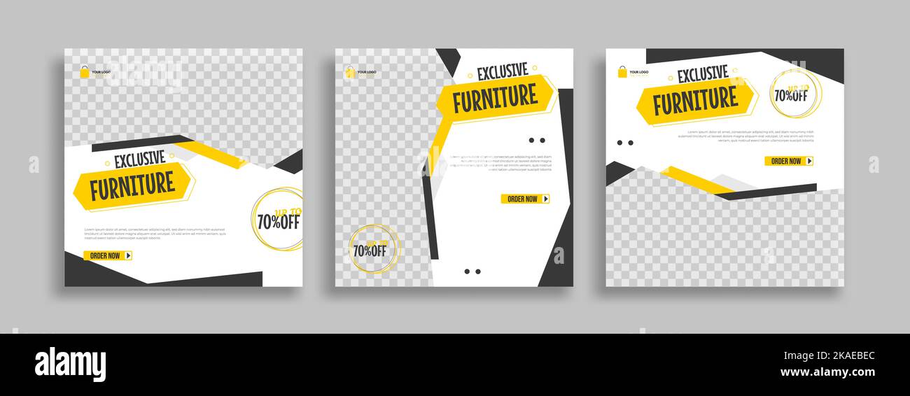 An Exclusive Furniture vector banner design illustration for social ...