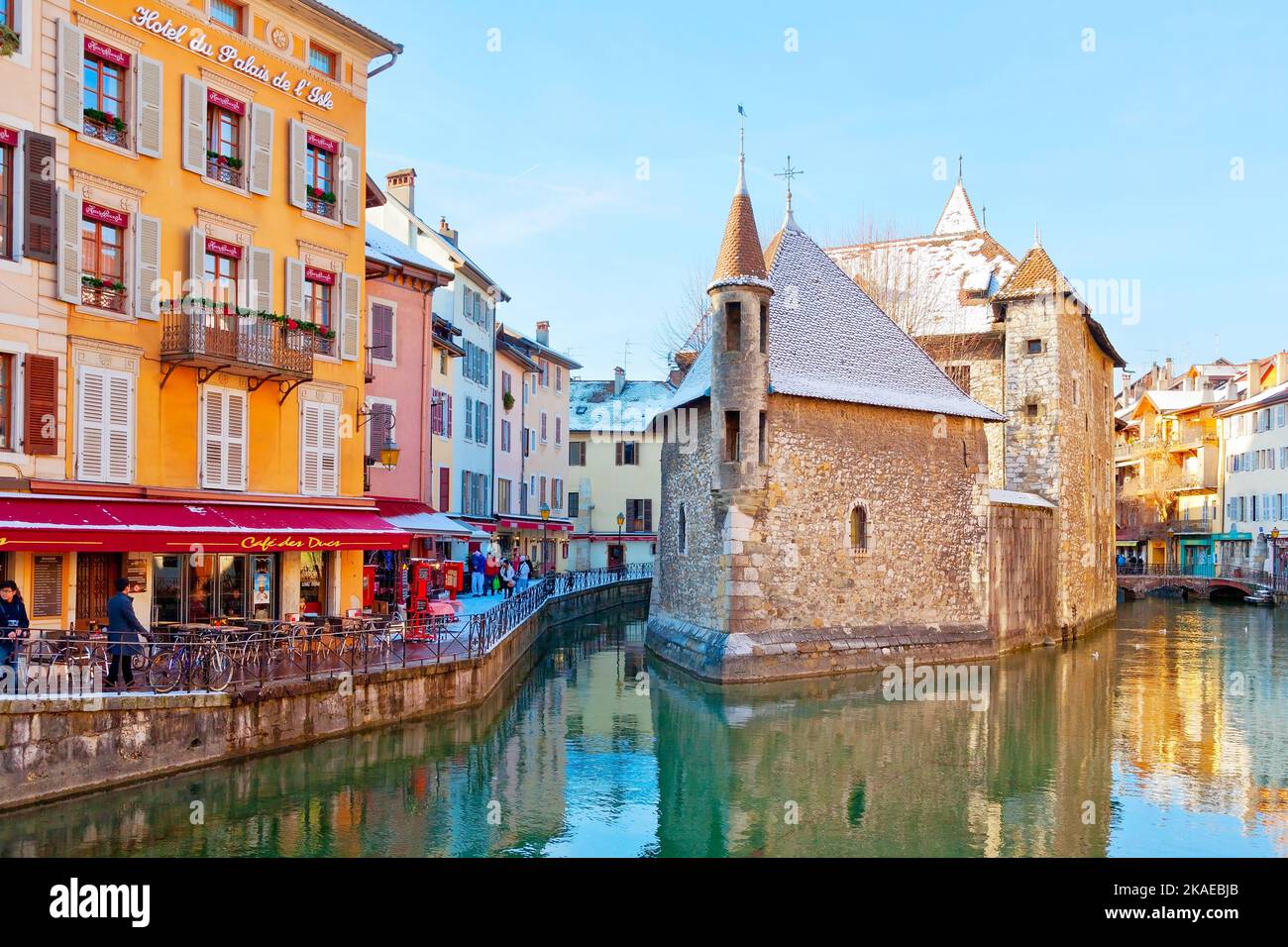 Medieval City Annecy in French Alps in winter, France Stock Photo - Alamy