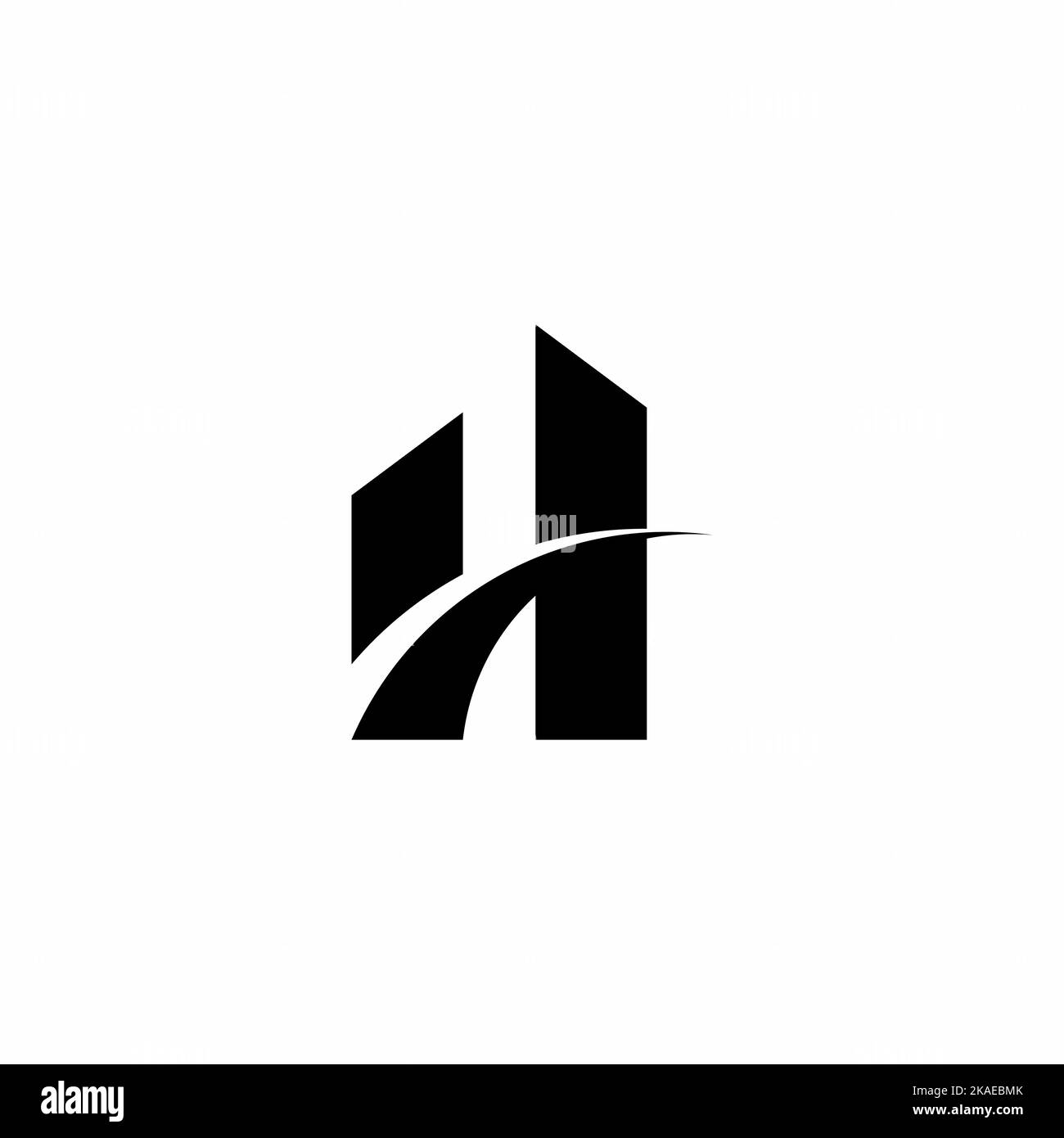 H logo and building design Stock Vector Image & Art - Alamy
