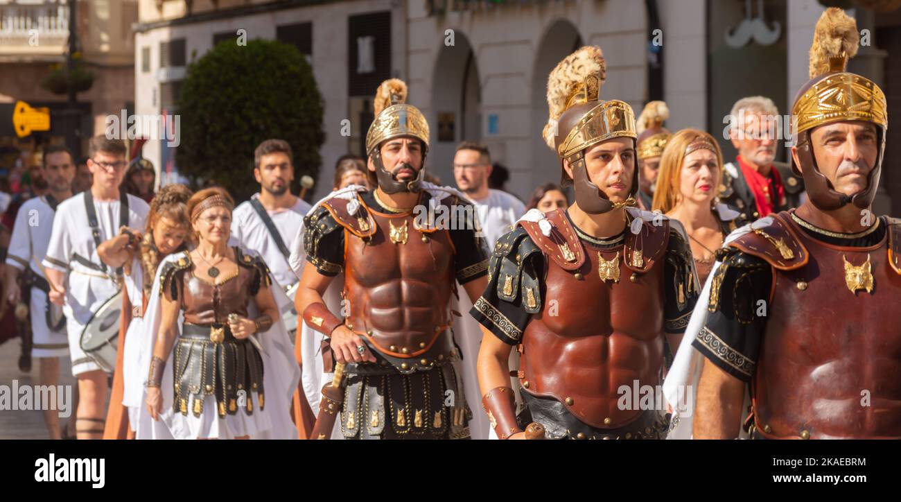 CARTAGENA, SPAIN - 23 SEPTEMBER 2022 Carthaginians and Romans historic ...