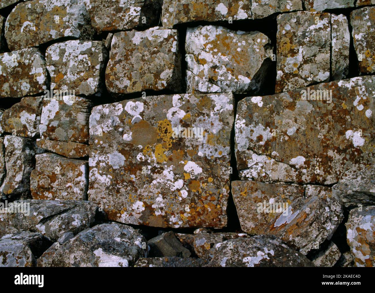 Massive blocks in the outer drystone wall face of Dun Borrafiach Iron ...