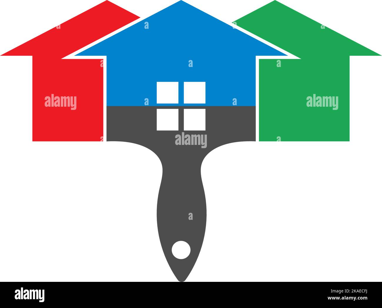 A vector illustration of a house paint logo icon Stock Vector Image ...
