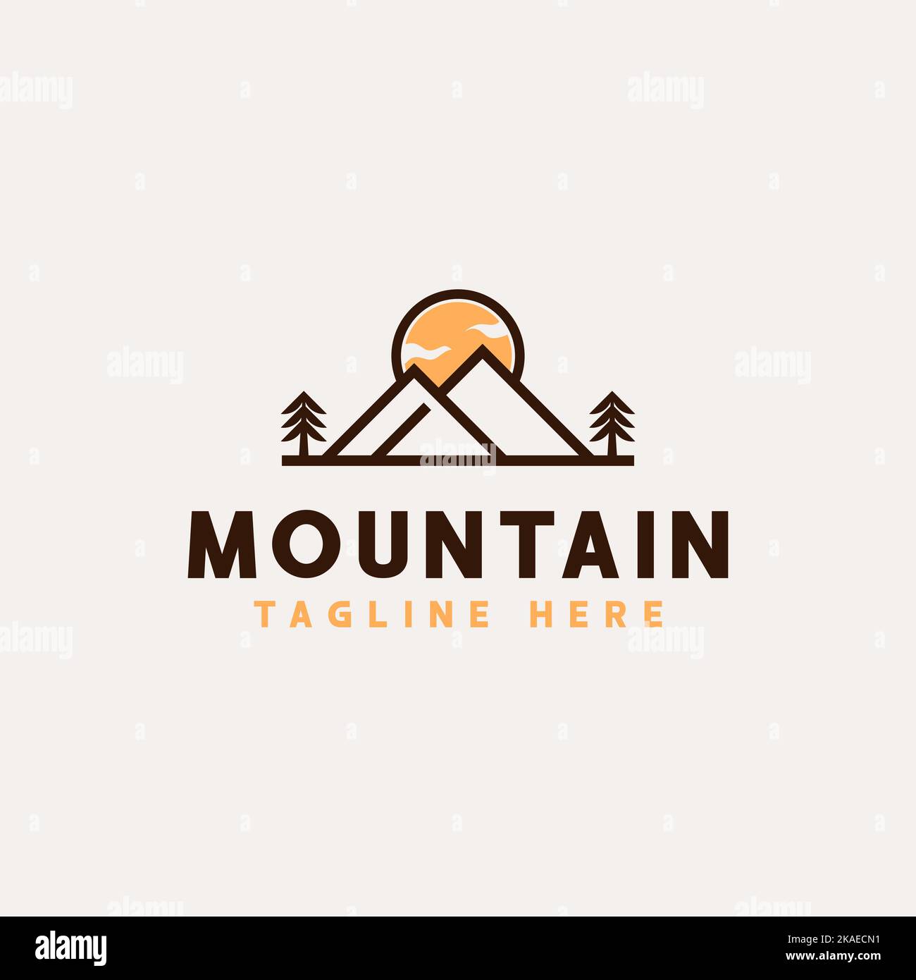 A vector design of mountain adventure and outdoor logo template with ...