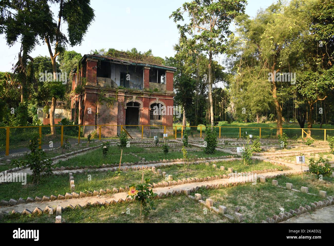 Abandoned and dilapidated two-story colonial era building at the AJC ...