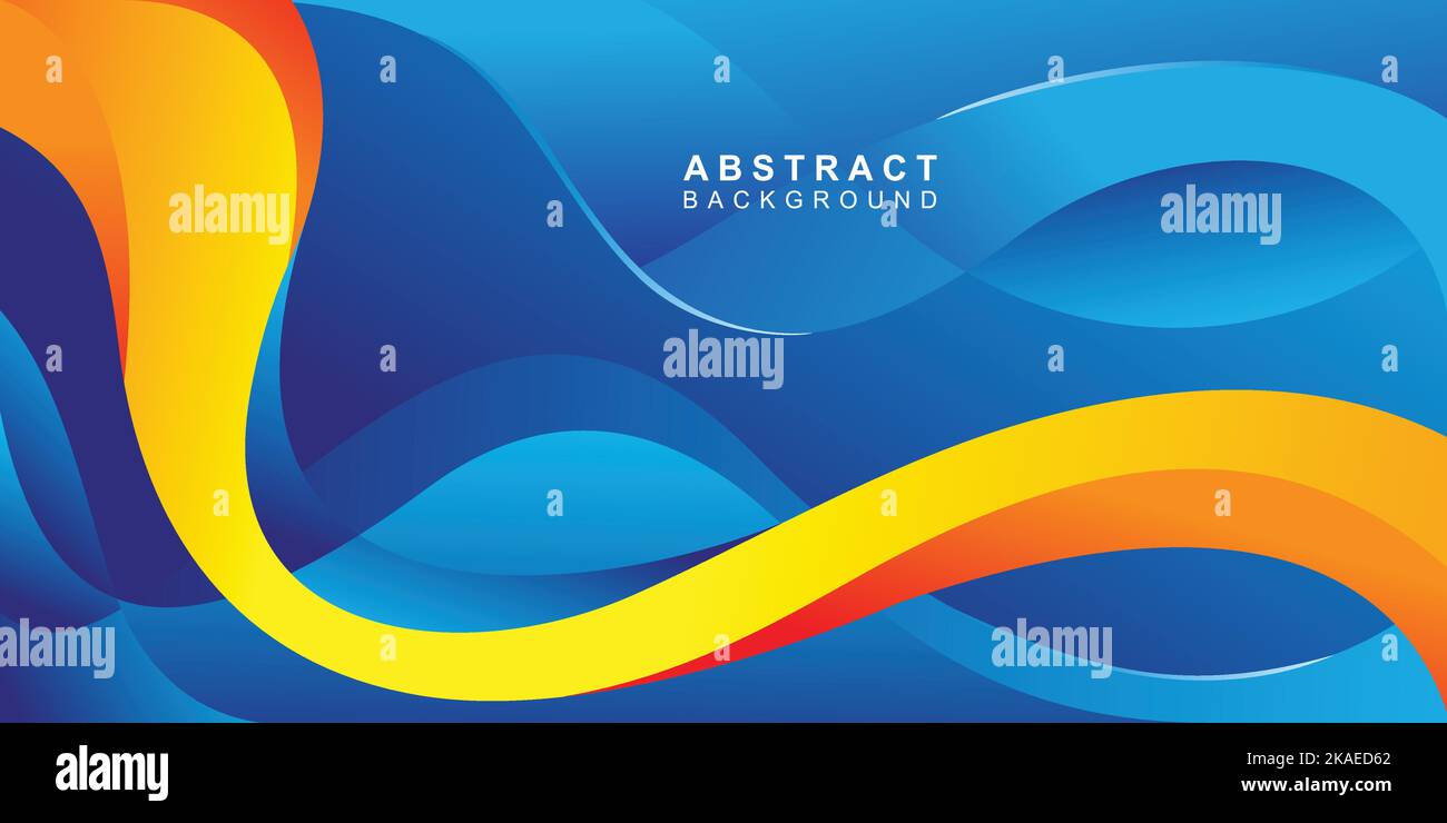 A vector design of a colorful wavy background with the text "abstract ...