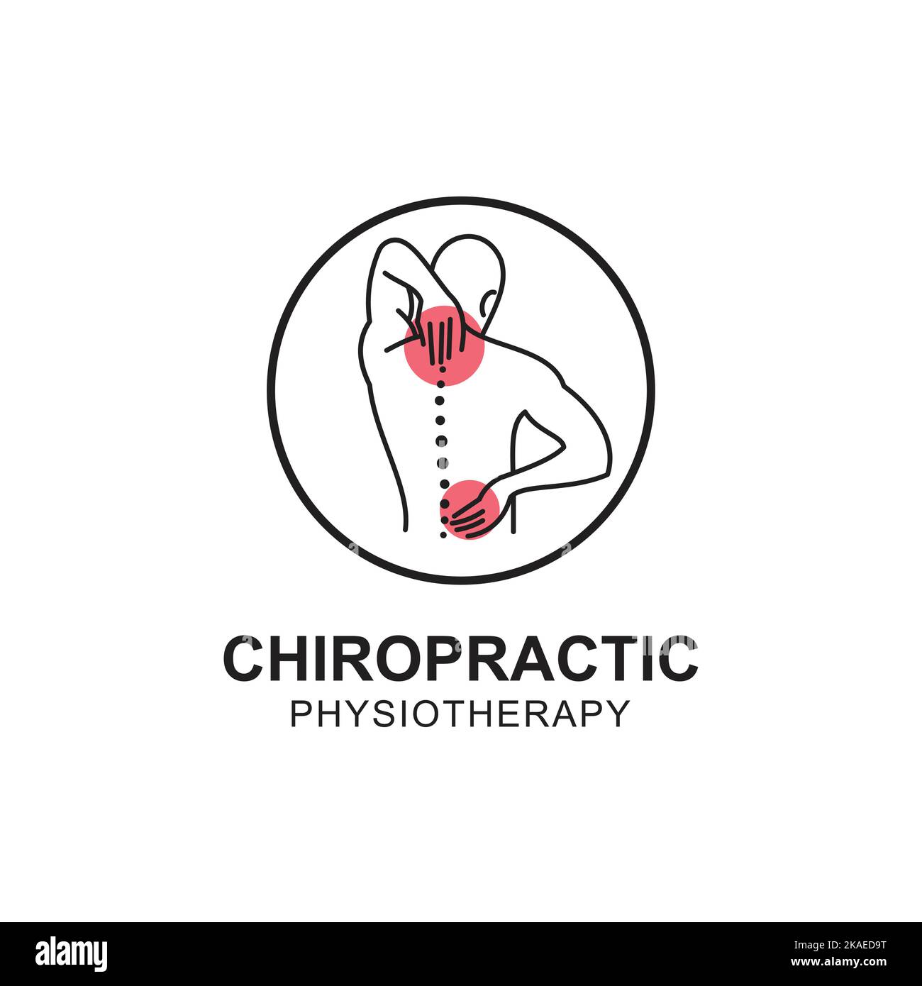 A vector illustration of a chiropractic physiotherapy logo isolated on ...