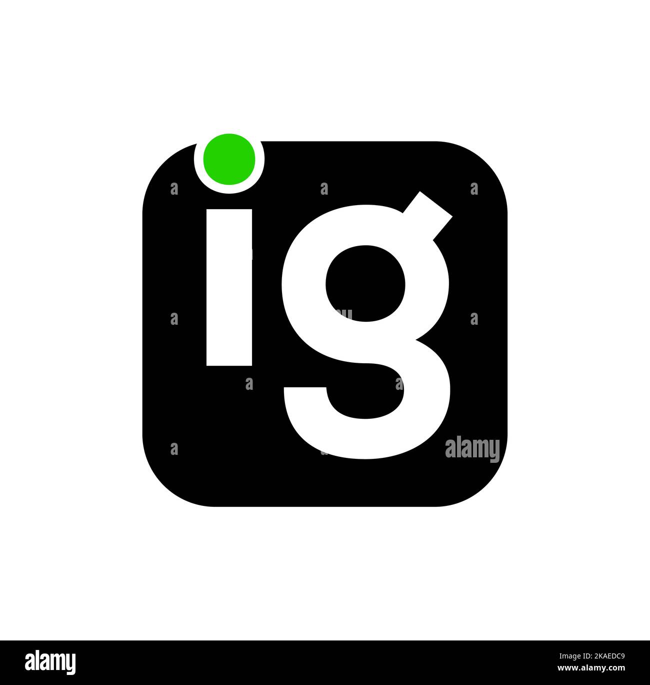 A vector design for a logo with "ig" initial on a white background ...