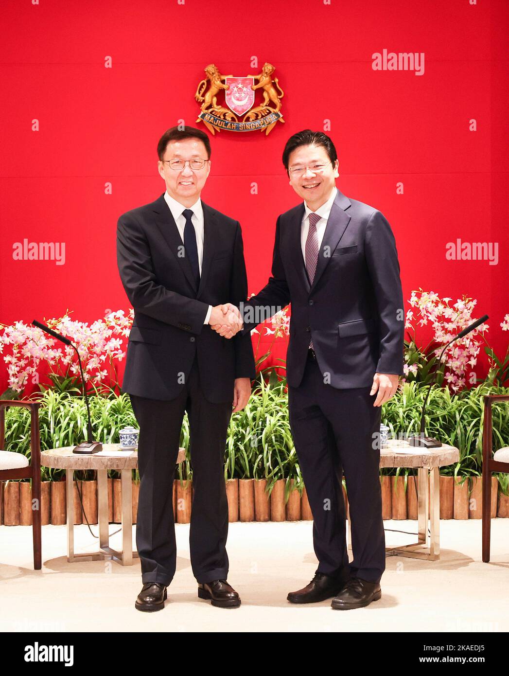 (221102) -- SINGAPORE, Nov. 2, 2022 (Xinhua) -- Chinese Vice Premier ...