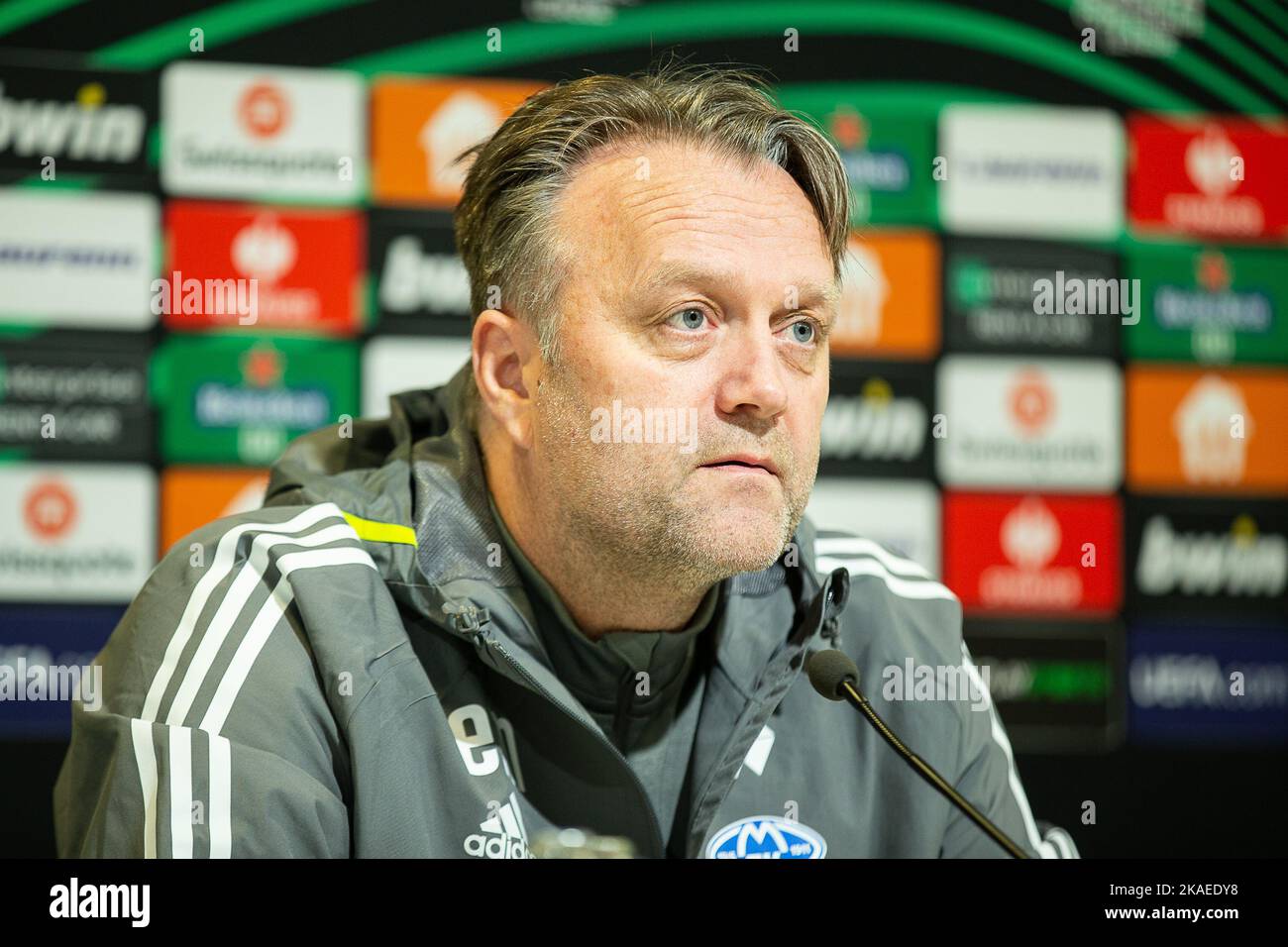 Molde's head coach Erling Moe pictured during a press conference of ...