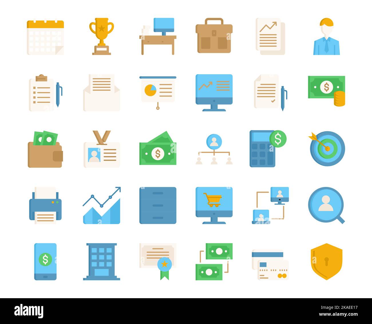 A vector illustration of business icon set Stock Vector Image & Art - Alamy