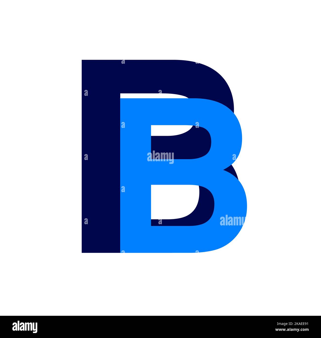 A vector design of two blue icons of B letter on white background Stock ...
