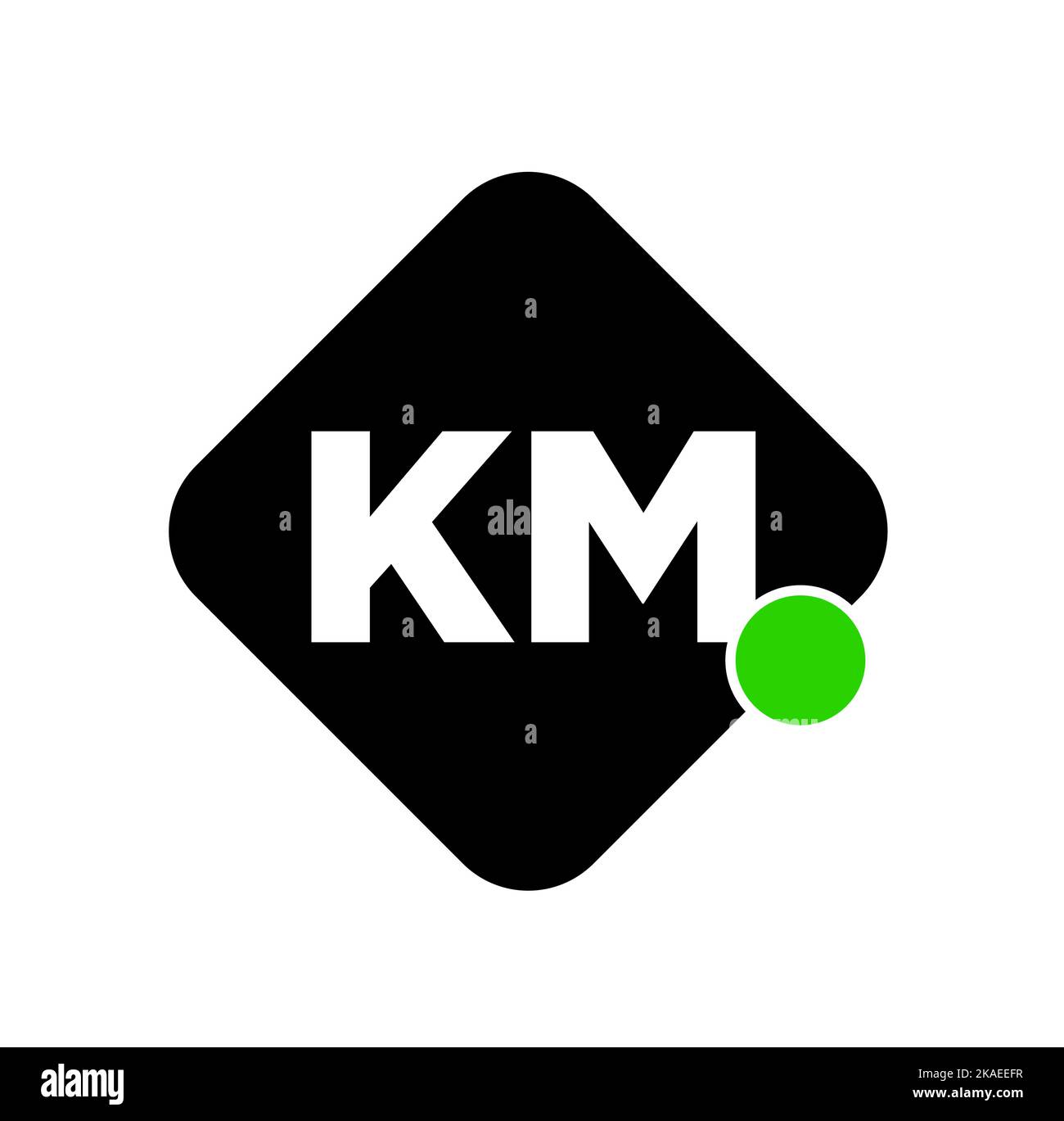 A vector design of KM letters monogram icon on white background Stock ...