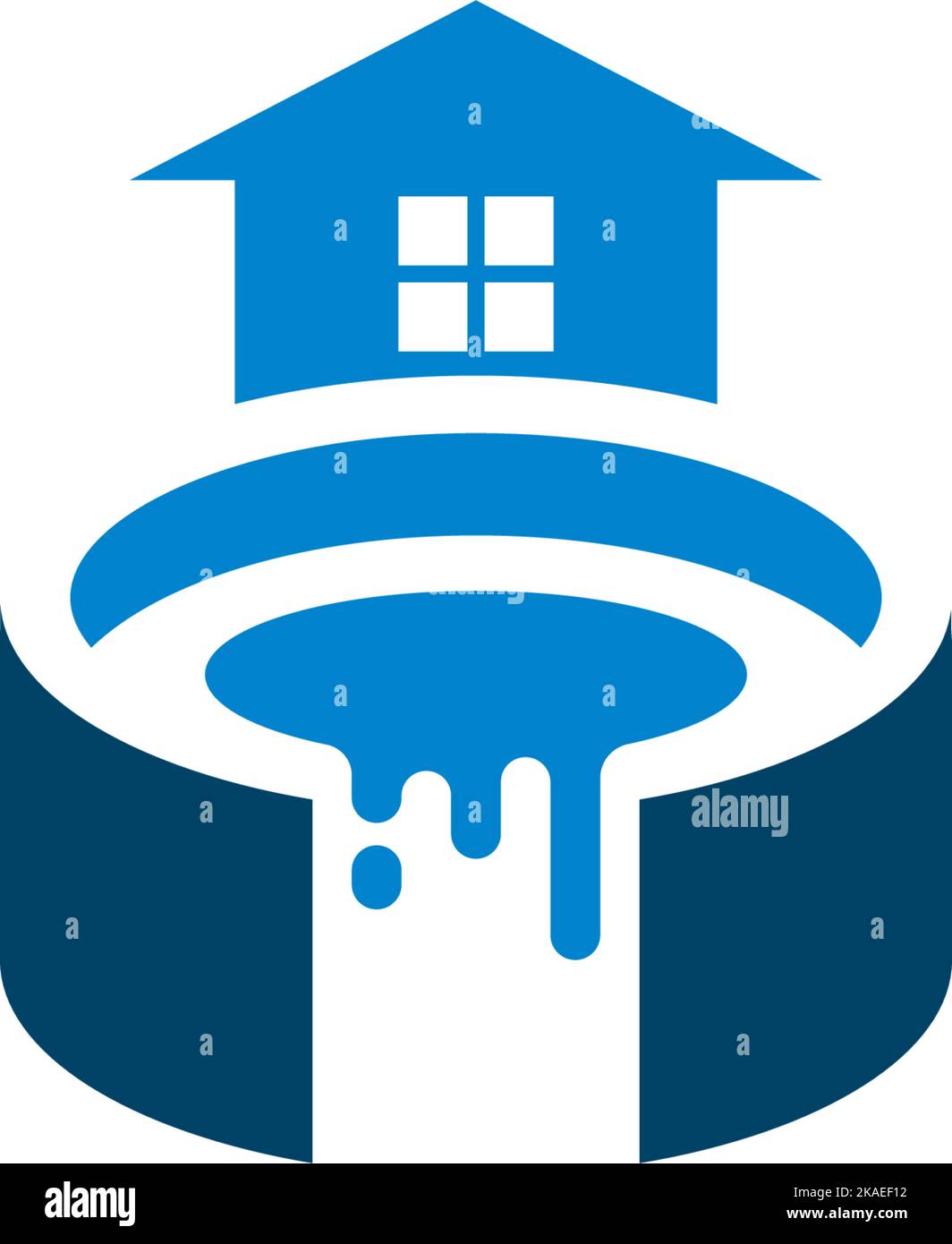A vector illustration of a house paint logo icon Stock Vector Image ...