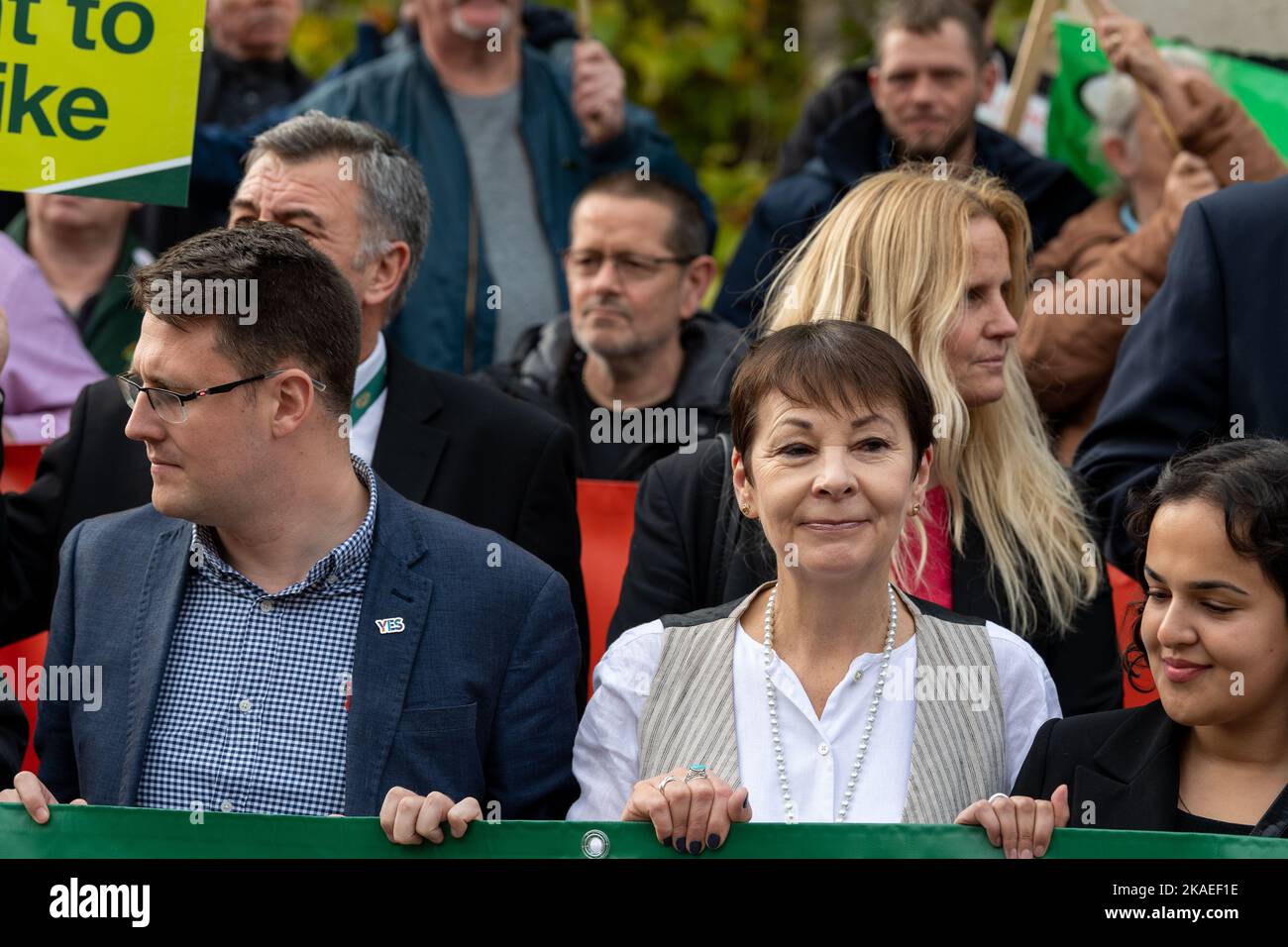 London, UK. 2nd Nov, 2022. RMT/TUC rally and TUC lobby of parliament ...