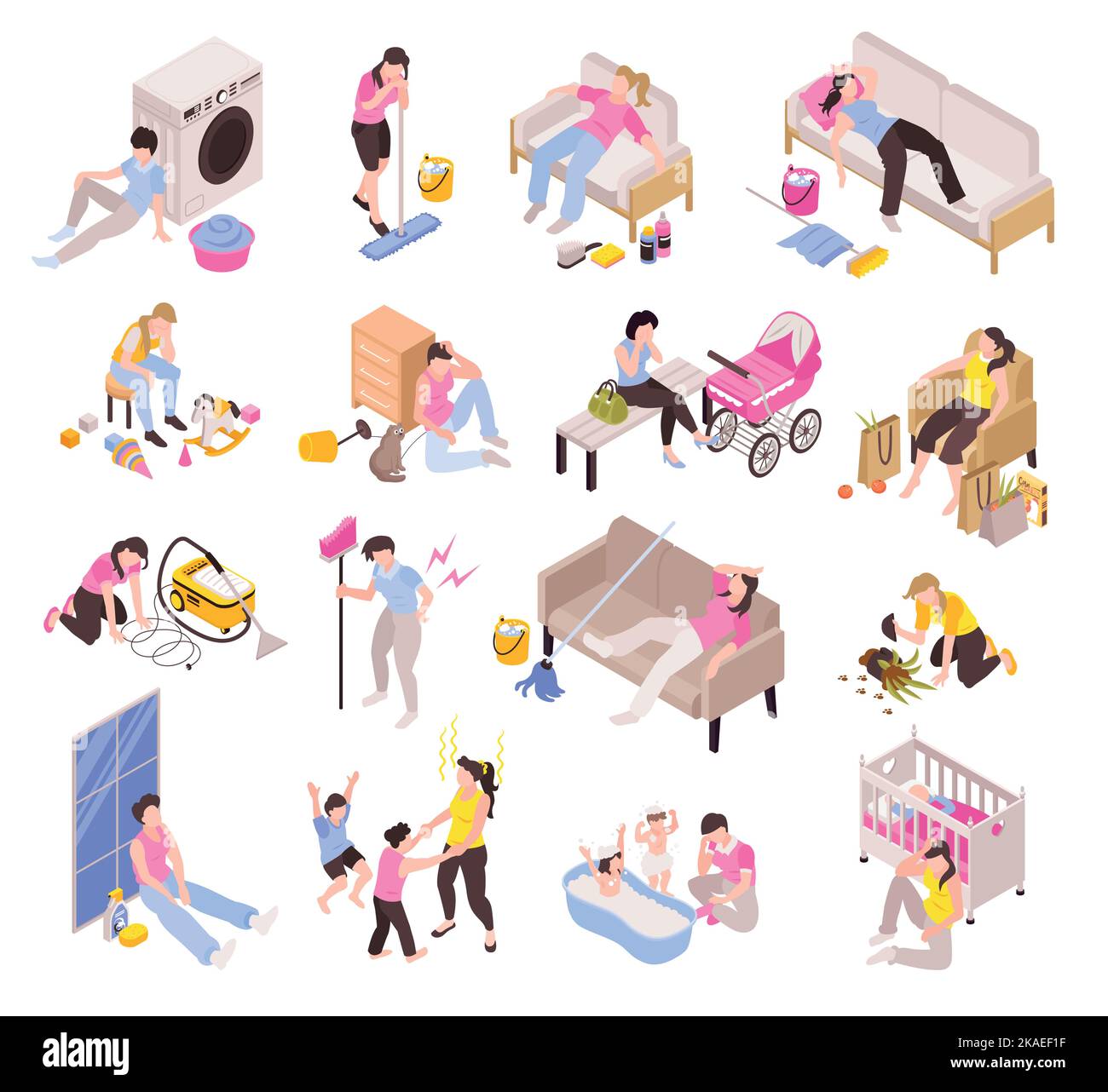 Family home messy stress hi-res stock photography and images - Alamy