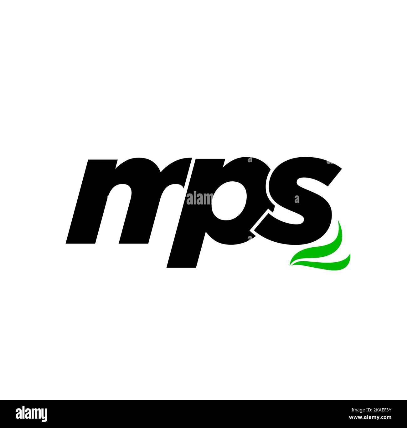 A vector illustration of a monogram of the initial letters of the MPS ...