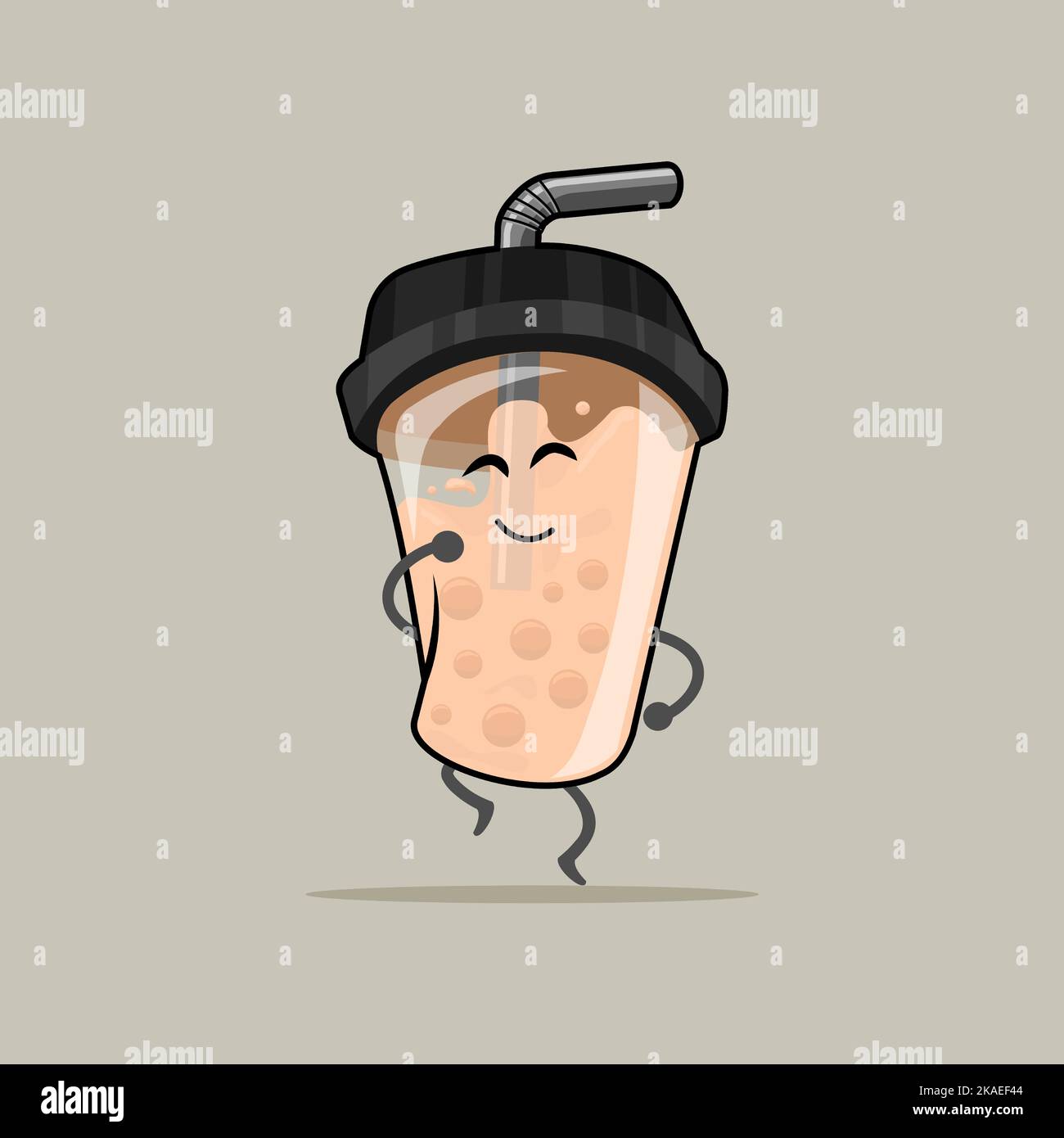 A vector illustration of a cartoon bubble tea Stock Vector Image & Art ...