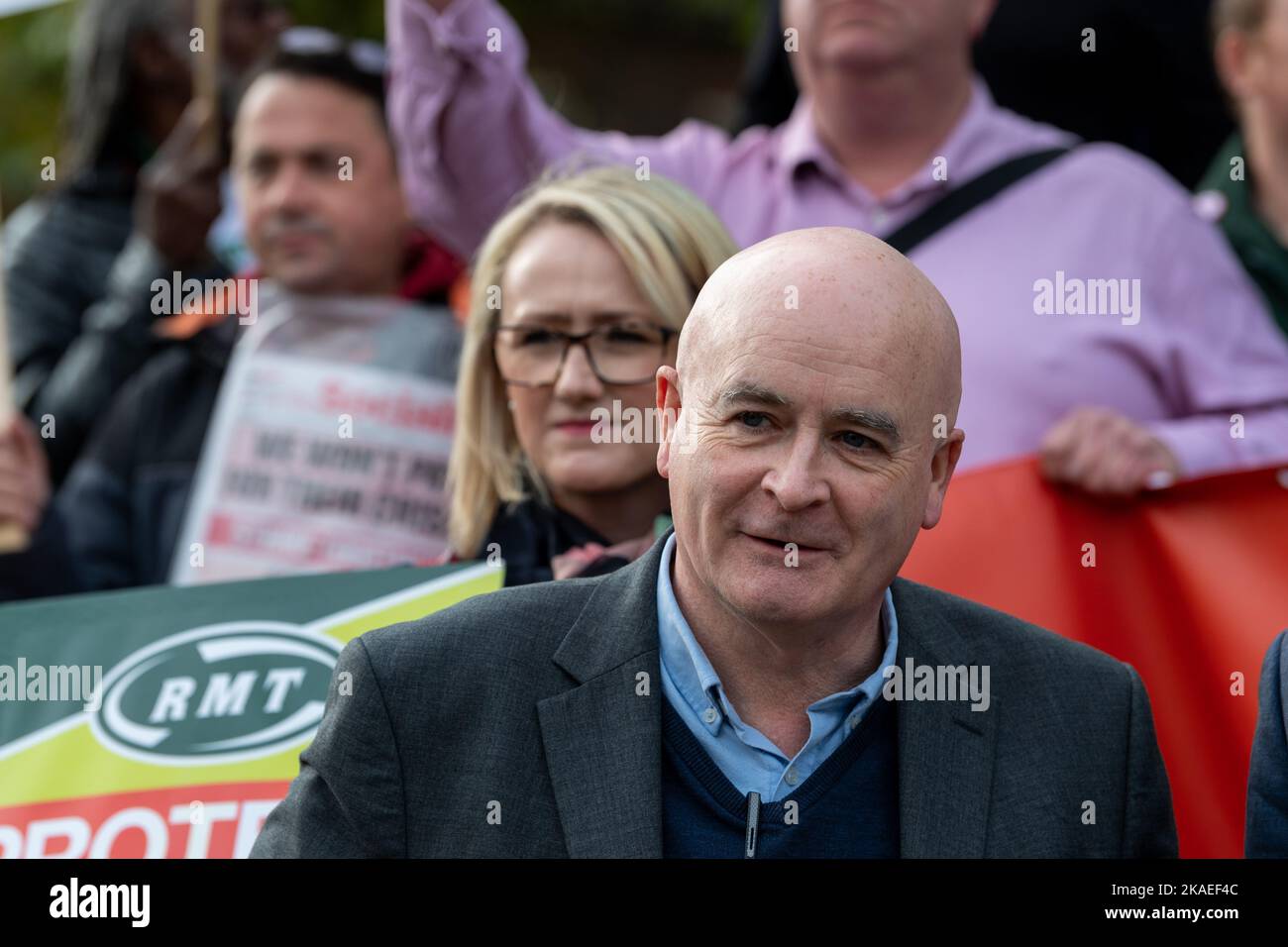 London, UK. 2nd Nov, 2022. RMT/TUC rally and TUC lobby of parliament ...