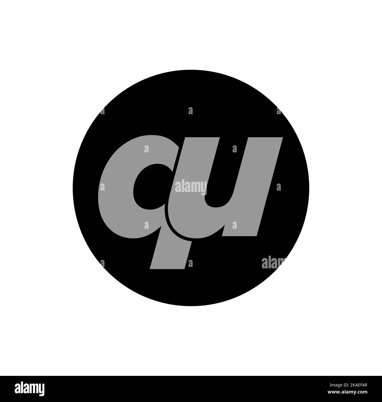 A vector illustration of a "qu" company brand logo Stock Vector Image ...