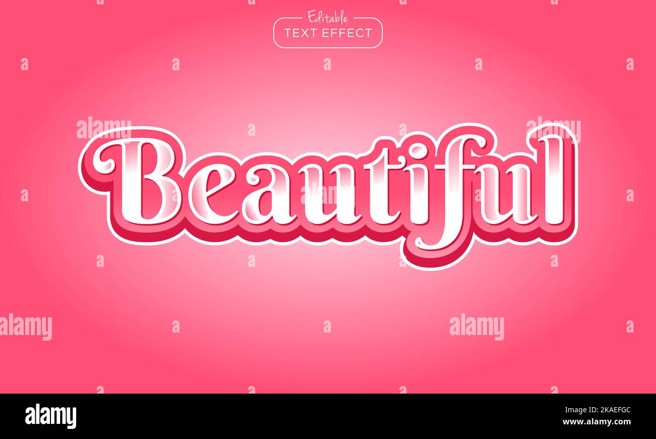 simple pink text effect design Stock Vector Image & Art - Alamy