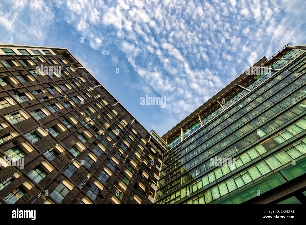 A low angle shot of modern buildings Stock Photo - Alamy