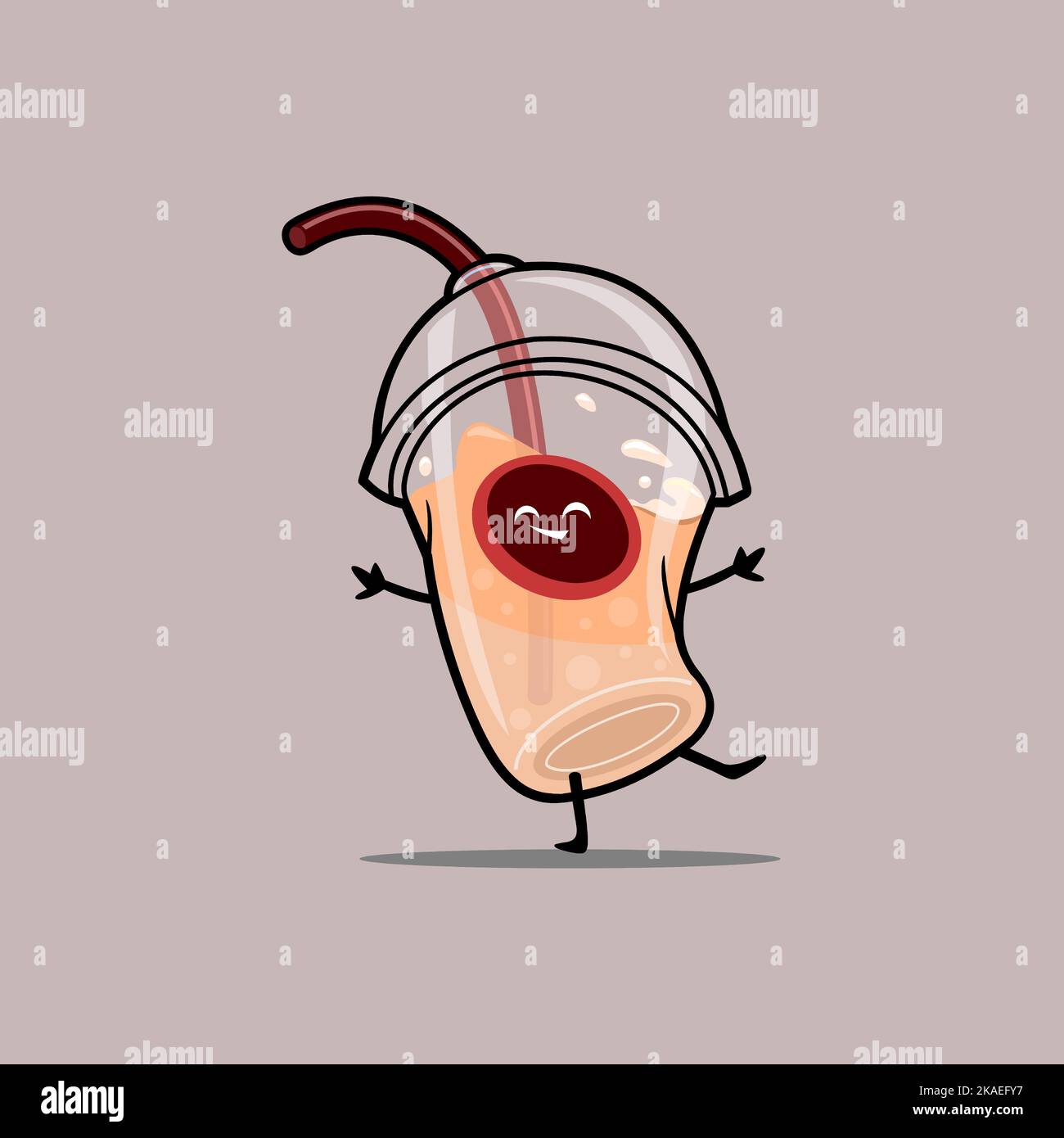 Refreshing iced coffee drink Stock Vector Images - Alamy