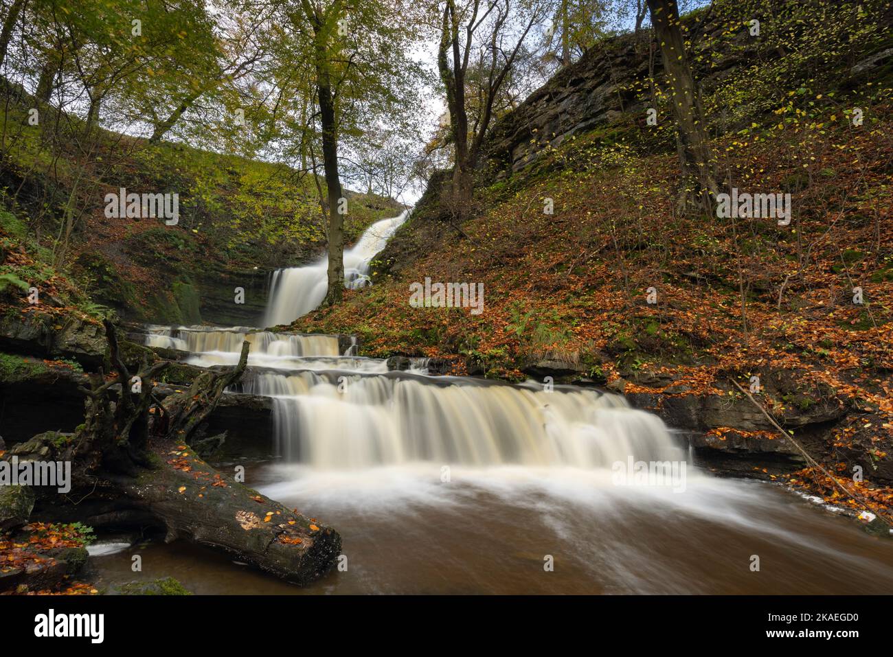 Scaleber Force is a 40 foot high waterfall on Stockdale Beck, near to ...