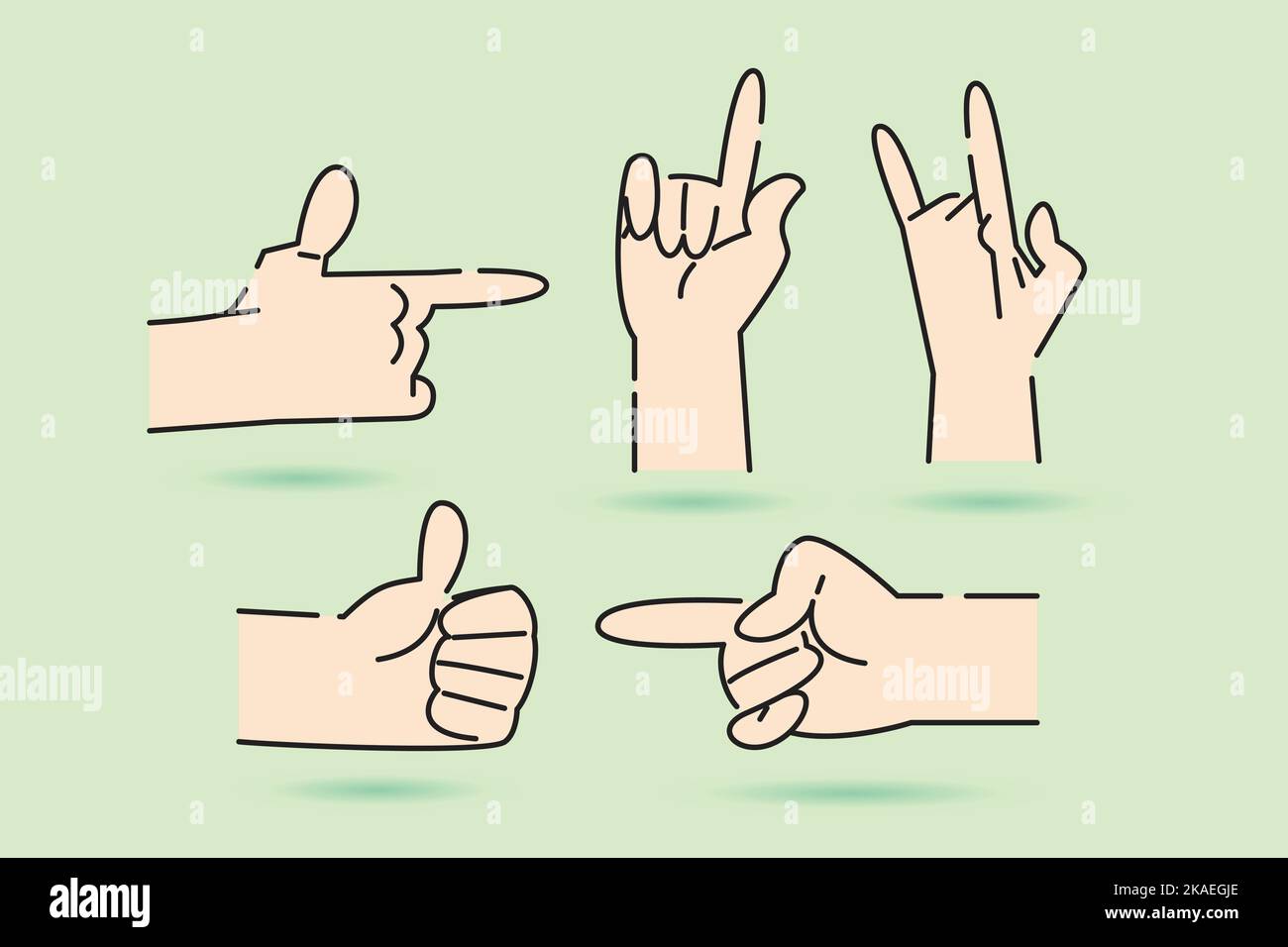 hand sign illustration clip art in flat design Stock Vector Image & Art ...